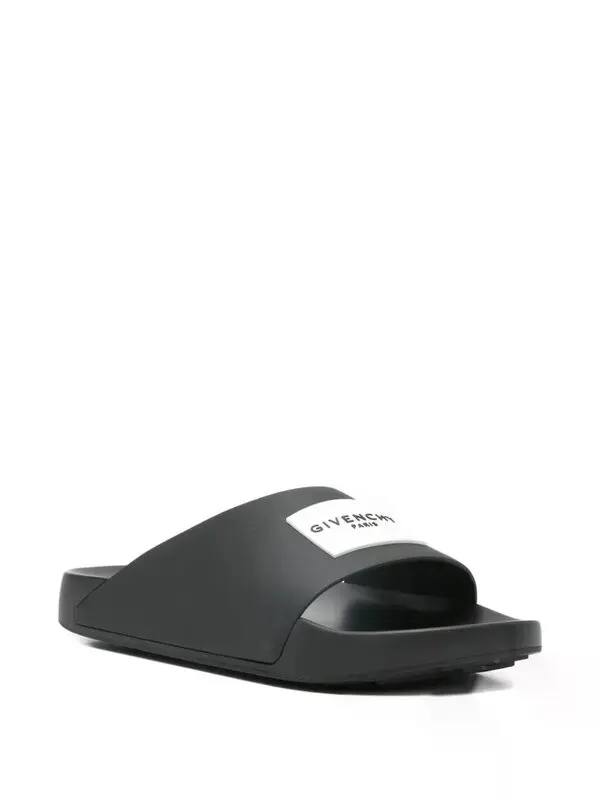 Givenchy Logo Detail Slides - Black