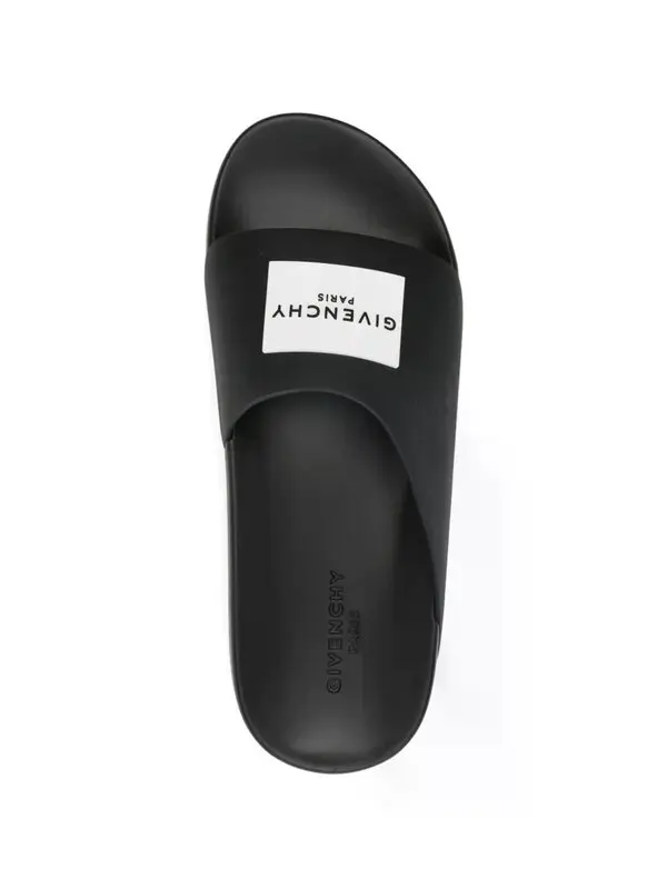 Givenchy Logo Detail Slides - Black