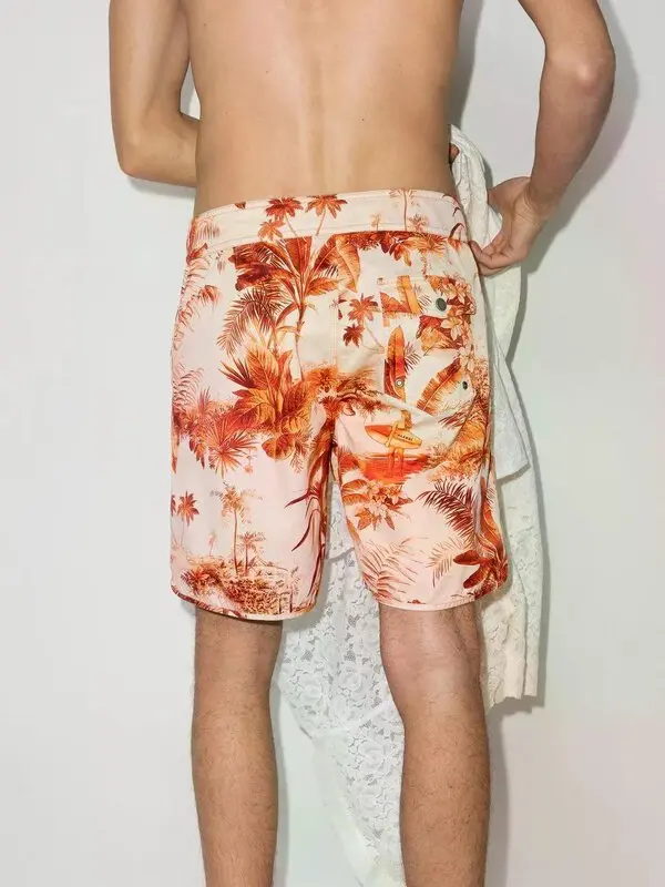 Alanui Palm-tree Print Swim Shorts