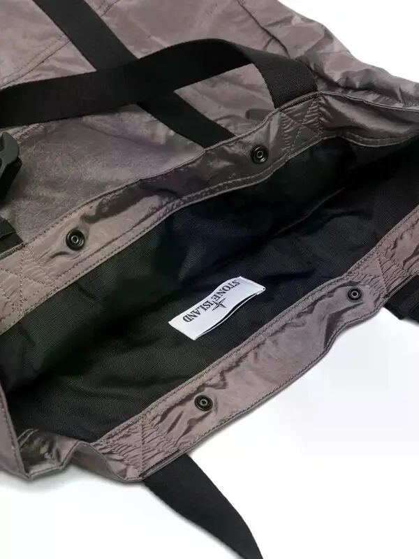 Stone Island Logo-patch Nylon Metal Tote Bag - Grey