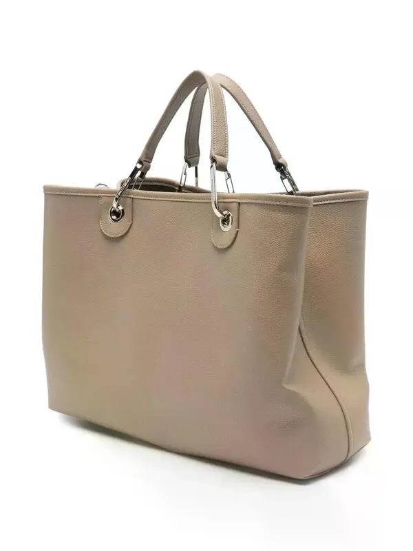 Emporio Armani Medium Myea Logo Strap Tote Bag - Neutrals