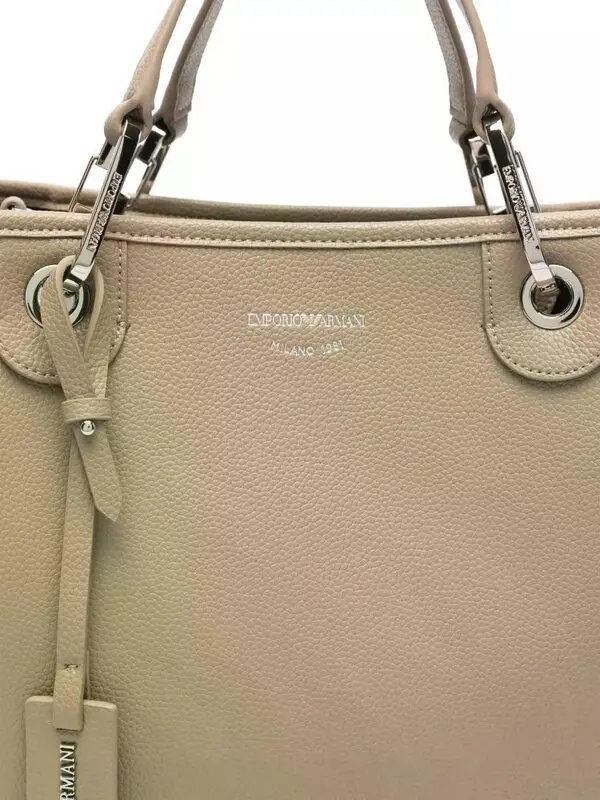 Emporio Armani Medium Myea Logo Strap Tote Bag - Neutrals