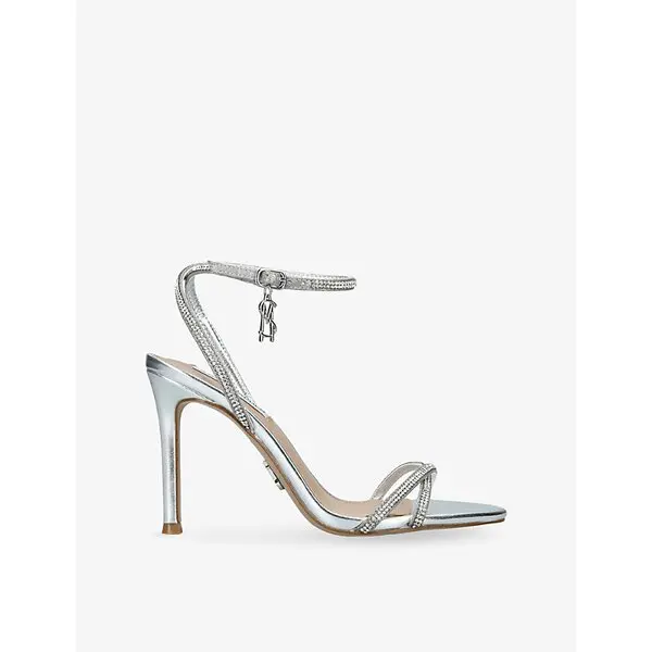 Steve Madden Juniper R 751 Leather Heeled Sandals - Silver
