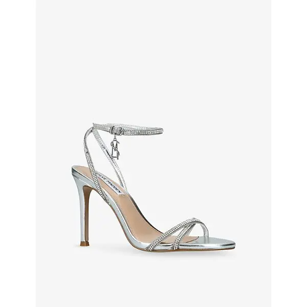Steve Madden Juniper R 751 Leather Heeled Sandals - Silver