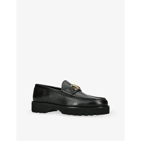 Valentino Garavani Vlogo Signature Chunky Leather Loafers - Black