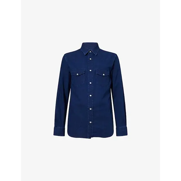 TOM FORD Curved-hem Slim-fit Denim Shirt
