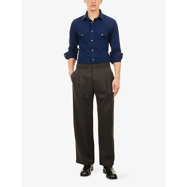 TOM FORD Curved-hem Slim-fit Denim Shirt