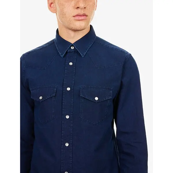 TOM FORD Curved-hem Slim-fit Denim Shirt