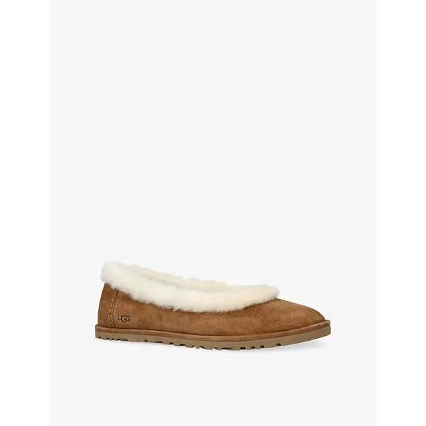 UGG Zora Suede Ballet Flats - Tan