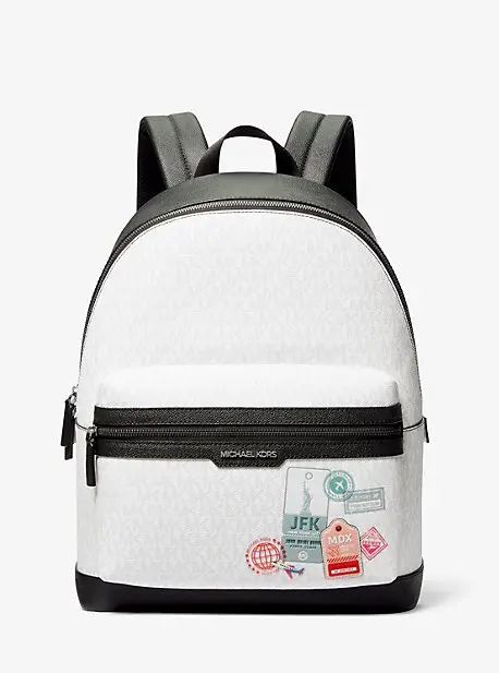 Michael Kors Signature Logo Backpack - White