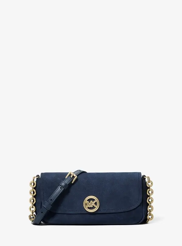 Michael Kors Nolita Small Nubuck Crossbody Bag - Blue