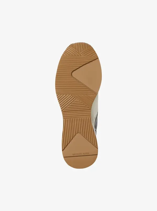 Michael Kors Georgie Signature Logo Wedge Trainer - Brown