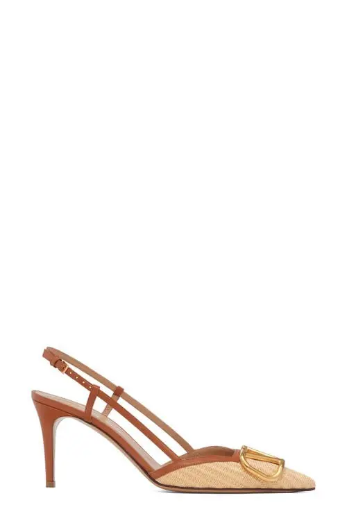 Valentino Garavani Vlogo Signature Slingback Pump - Beige