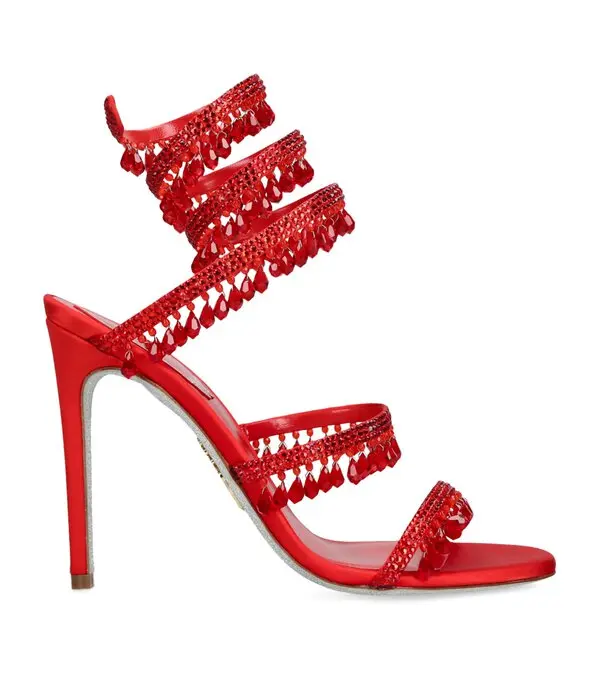 Rene Caovilla Chandelier Heeled Sandals - Red