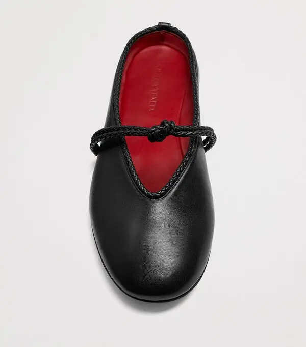 Bottega Veneta Lambskin Mary Jane Mules - Black