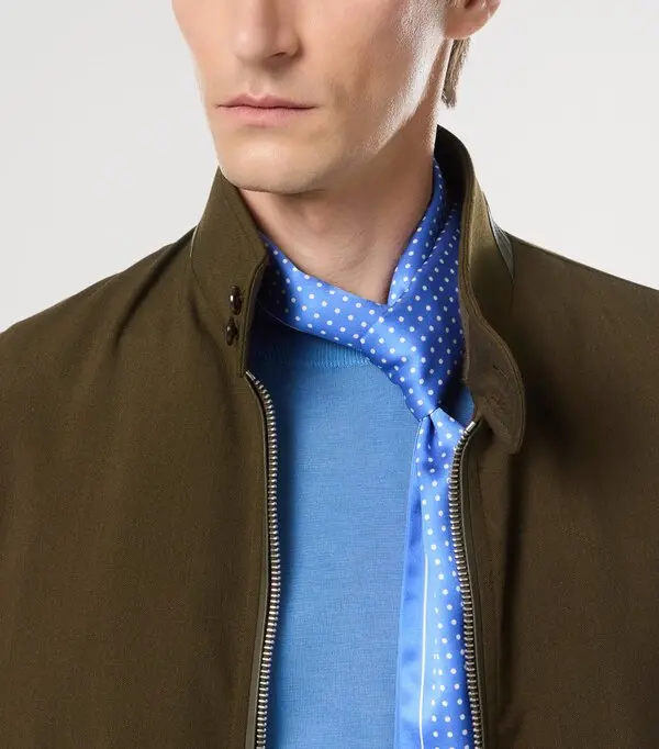 TOM FORD Silk Polka Dot Scarf - Blue