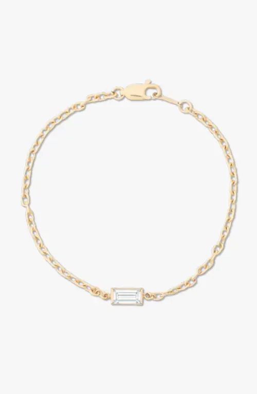 CUFFED BY NANO Rectangle Bezel Stone 14k Filled Bracelet - Gold