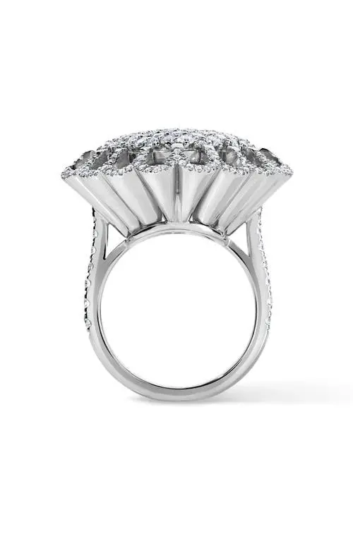 MINDI MOND Floating Diamond Ring - 18k White Gold