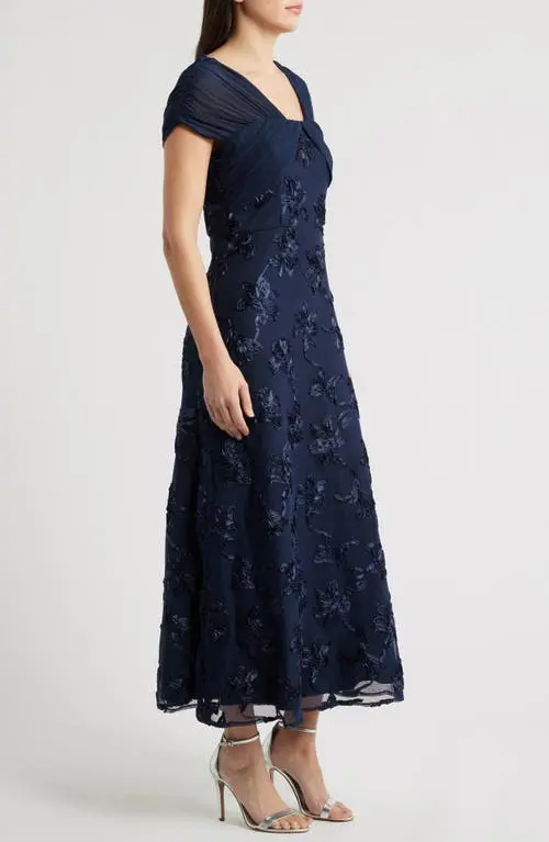 Js Collections Floral Embroidered Gown
