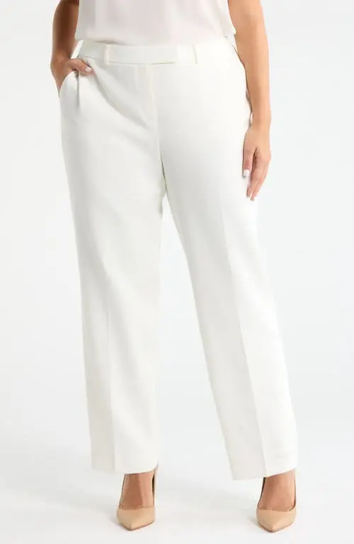 KASPER Flat Front Straight Leg Pants