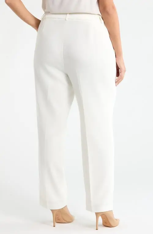 KASPER Flat Front Straight Leg Pants