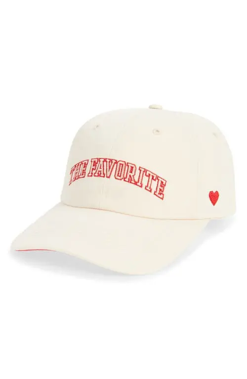 FAVORITE DAUGHTER Embroidered Baseball Cap - Natural