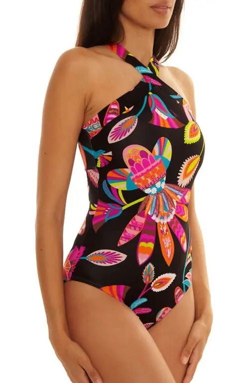 Trina Turk Printed Halter One-piece Swimsuit - Luminary