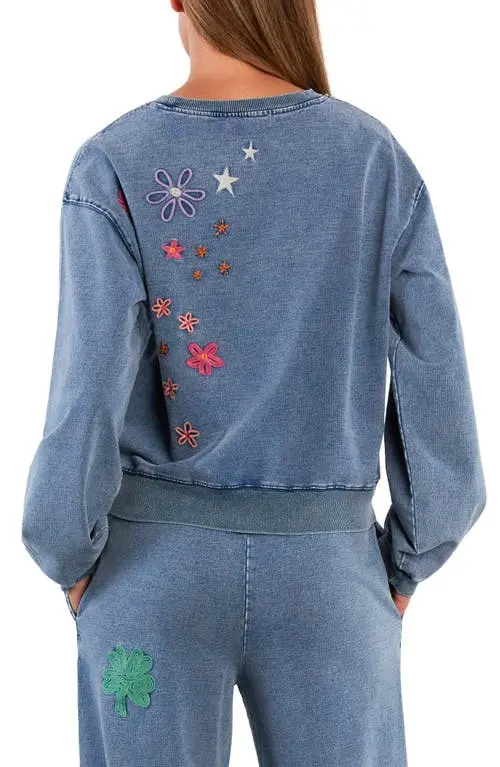 BILLY T In Full Bloom Sweatshirt - Denim