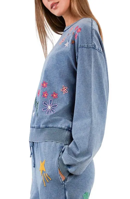 BILLY T In Full Bloom Sweatshirt - Denim