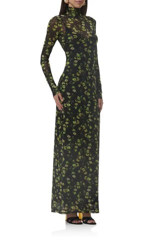 AFRM Billie Floral Mesh Maxi Dress