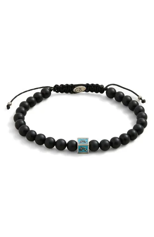DEGS & SAL Venetian Lion Slider Bracelet - Turquoise/black