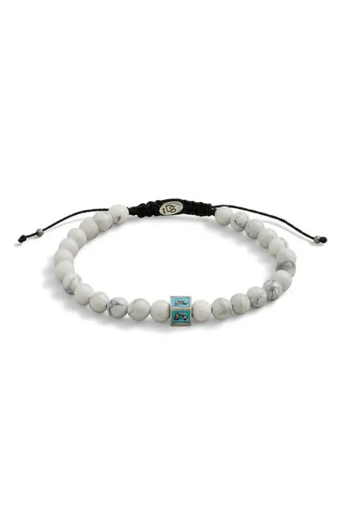 DEGS & SAL Venetian Lion Slider Bracelet - Turquoise/white