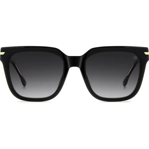 Victoria Beckham 53mm Square Full Rim Sunglasses - Black/dark Grey