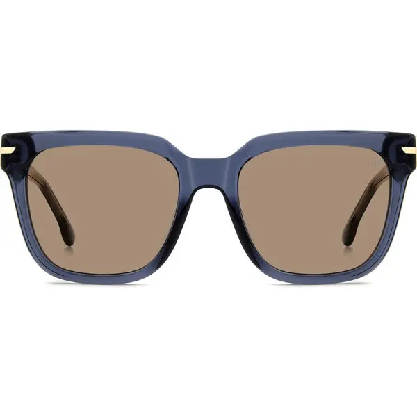 Victoria Beckham 53mm Square Full Rim Sunglasses - Blue/brown