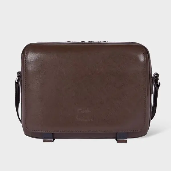 Paul Smith Small Leather Messenger Bag - Brown