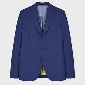 Paul Smith Indigo Fresco Wool Three Button Blazer