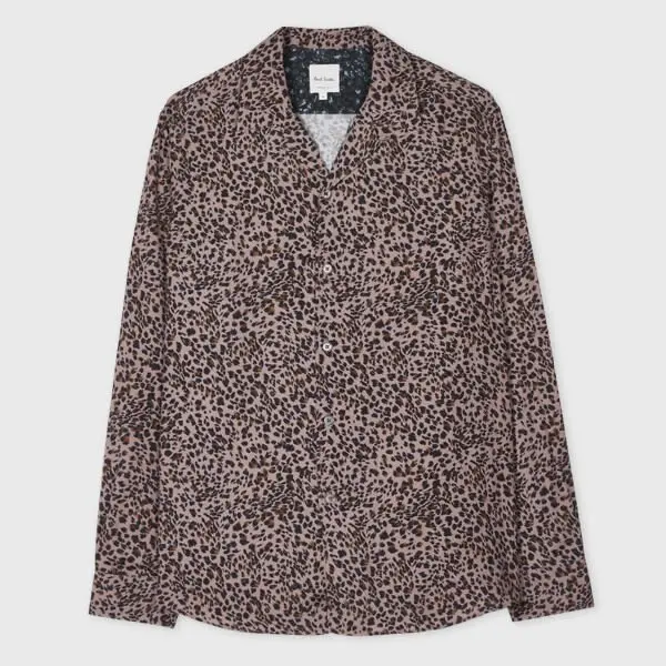 Paul Smith Dusky 'leopard' Print Viscose Shirt