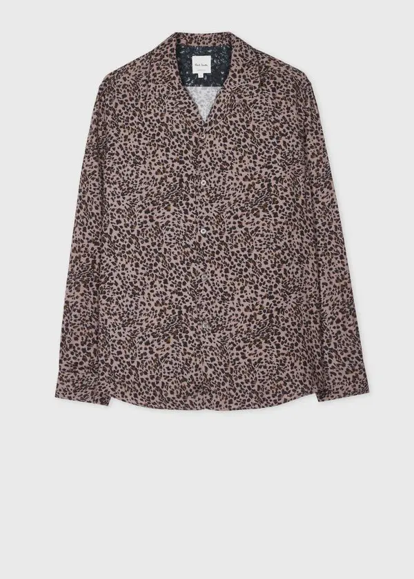 Paul Smith Dusky 'leopard' Print Viscose Shirt