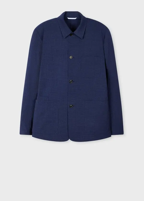 Paul Smith Check Stretch-wool Seersucker Work Jacket