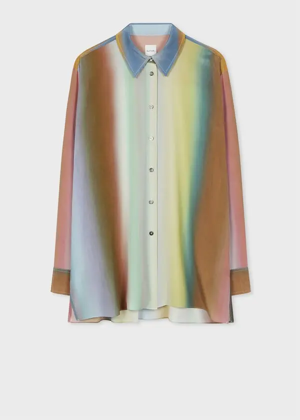 Paul Smith Silk Smith Stripe Ombre Shirt