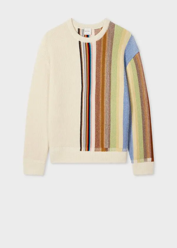 Paul Smith Gradient Striped Crew Neck Sweater