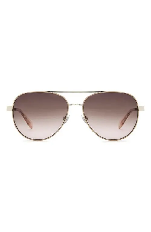 Fossil 58mm Pilot Sunglasses - Brown Gold/brown