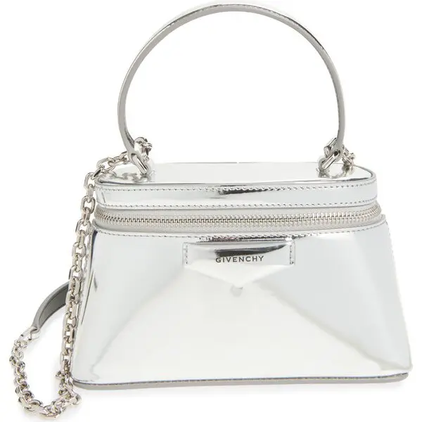Givenchy Antigona Vanity Leather Handbag - 040-silvery
