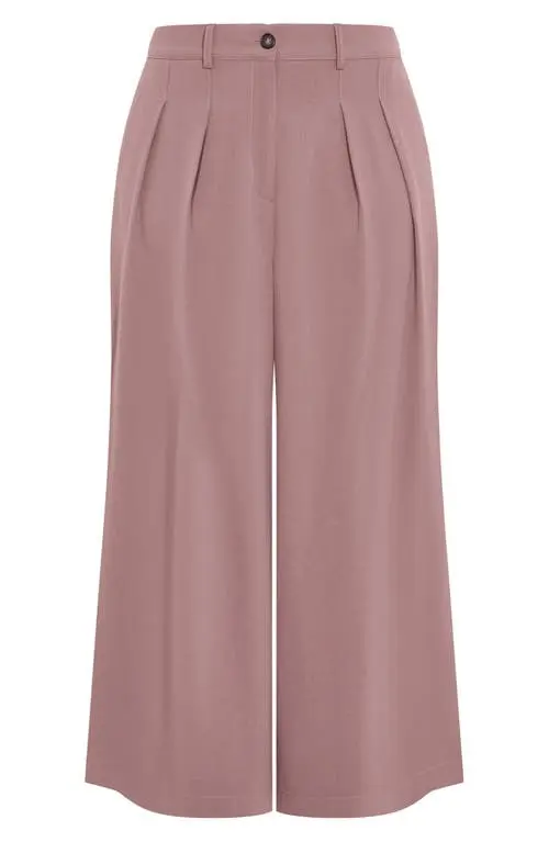 City Chic Abbie Wide Leg Trousers - Cinnamon