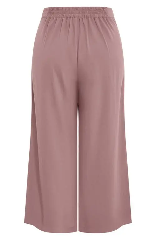 City Chic Abbie Wide Leg Trousers - Cinnamon