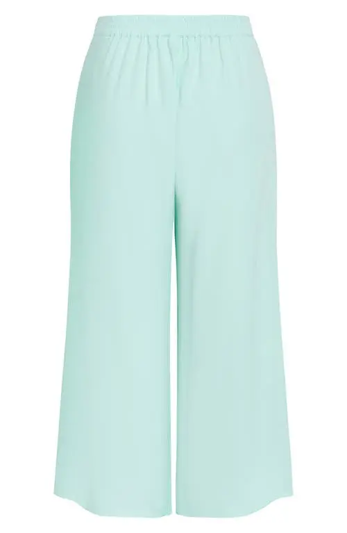 City Chic Wide Leg Pleated Front Pants - Spearmint