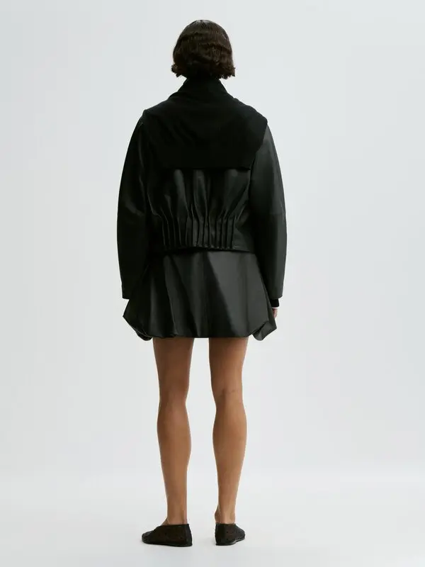 BY MALENE BIRGER Brey Leather Mini Skirt