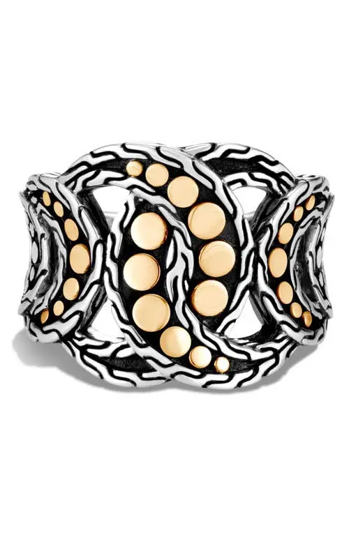 John Hardy Dot 18k Gold & Silver Ring