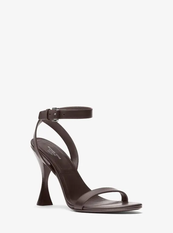 Michael Kors Bianca Leather Strappy Sandals - Brown