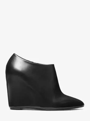 Michael Kors Kasia Leather Wedge Ankle Boots